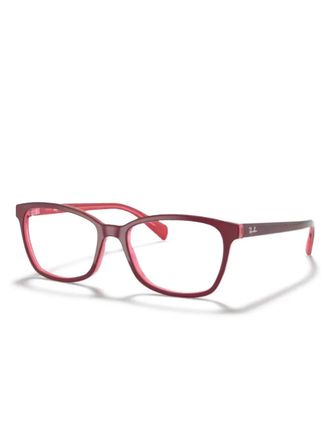 Ray-Ban lunettes de vue à monture rectangulaire - Rouge