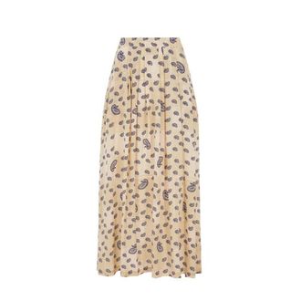 &ecirc;tre c&eacute;cile Jupe midi Paisley en soie