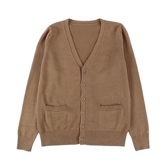 Generic Femmes Col V Solide Tricot Top Cardigan Mode Cardigan Printemps Fin Manches Longues Slim Vestes, &Eacute;tui, Taille XS