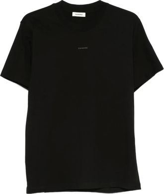 Sandro T-Shirt mit Logo - Schwarz