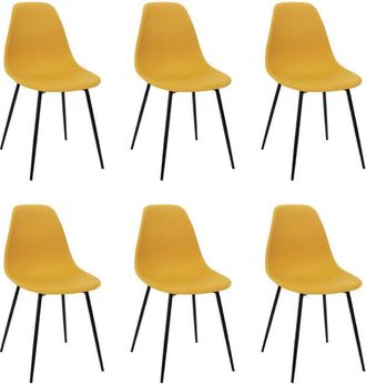 Paris Prix Paris Prix - Lot de 6 Chaises Gustav 87cm Jaune