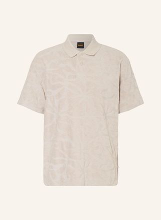 HUGO BOSS Frottee-Poloshirt Flower beige