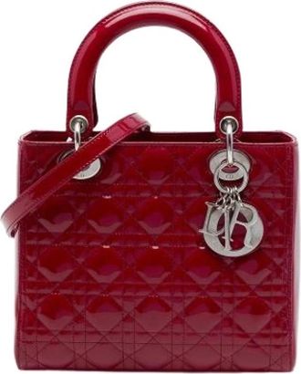 Dior Pre-owned Lady Dior Handtasche - - Pre-owned - Damen - Rot - ONE SIZE