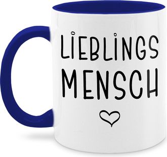 Shirtracer Tasse Tassen 325ml - Pärchen - Lieblingsmensch - 325 ml - Dunkelblau - kaffeetasse liebe für paare paar mit haferl liebes partner mugs ^tassen aufdruc