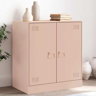 vidaXL Buffet rose 67x39x73 cm acier Vidaxl