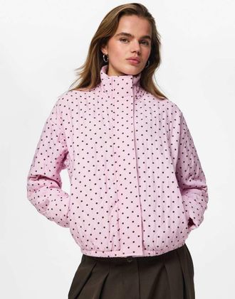 Pieces Bomberjacke in Roseate Spoonbill-Rosa