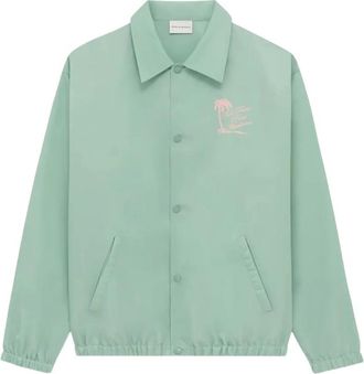 Dr&ocirc;le de Monsieur Button Graphic Shirt Jacket