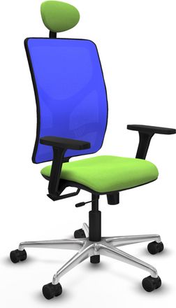 Piqueras y Crespo Stuhl f&uuml;r Sicherheitsh&uuml;tten mit 3D-Armen, h&ouml;henverstellbarer Lendenwirbelst&uuml;tze und festem Kopfteil, ausgestattet mit Syncro/Traslack und Schneidescha