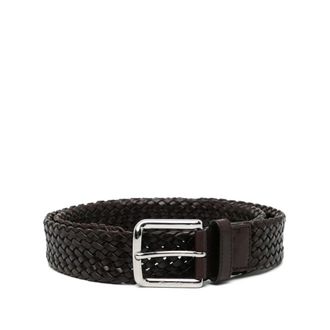Churchs Ceinture en cuir tress&eacute; - Homme - Accessoires - Brun - Taille: 100 CM