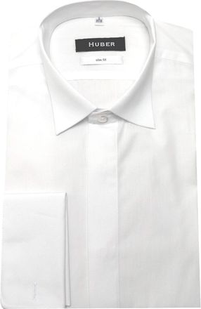 Huber Smokinghemd Slim Fit Weiss XXL