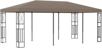 vidaXL Vidaxl - Belv&eacute;d&egrave;re 6x3 m Taupe Tissu