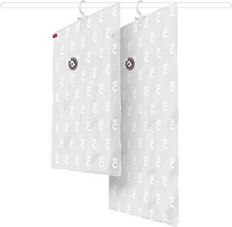 Compactor 2er Set Vakuum-Aufbewahrungsbeutel zum Aufh&auml;ngen Gr&ouml;&szlig;en M + L - Kleidung auf B&uuml;geln komprimieren - Ideal f&uuml;r Schrank und Garderobe - Schutz vor Staub,