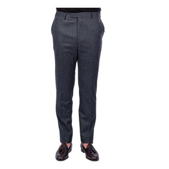Corneliani Dunkelgraue Herrenhose- Flanell- Amerikanische Tasche - - Trousers - Herren - Grau - 6XL