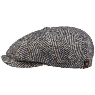 Stetson Hatteras Schildmütze Damen Herren 100% Schurwolle Flatcap mit Baumwollfutter Herbst Winter beige 59 cm