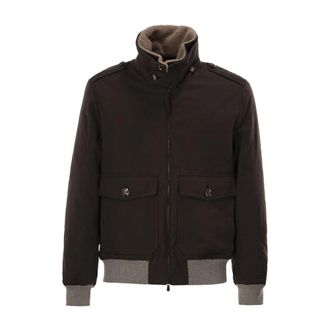 Brunello Cucinelli Lammfellkragen-Bomberjacke - - Jackets - Herren - Braun - M