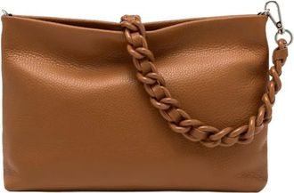 Gianni Chiarini Clutches - Hammered Leather Flake Handbag With Braided Strap - Gr. unisize - in Braun - für Damen