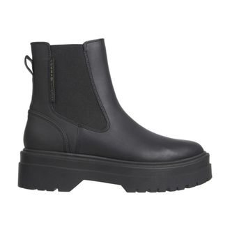 Tommy Hilfiger Gummierte Chelsea Stiefeletten - - Shoes - Damen - Schwarzk - 39 EU