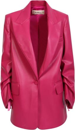 Blanca Vita Femme, Vestes, Rose, Taille: 32 FR Veste Rose avec Revers Pointus