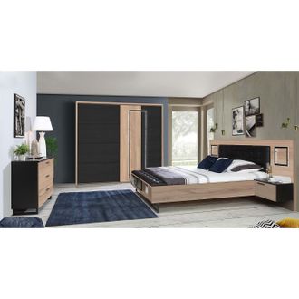 Loftscape home24 Bettanlage Morten 3-teilig 140 x 190cm Braun