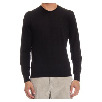 Drumohr Schwarzer Pullover Extrafeine Wolle Rundhalsausschnitt - - Knitwear - Herren - Schwarzk - XL