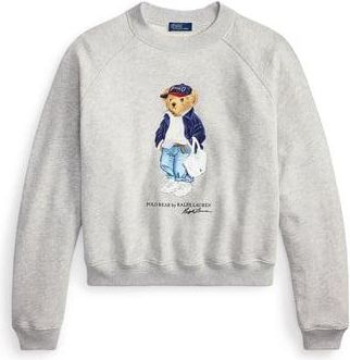 Polo Ralph Lauren Sweatshirt &agrave; logo en coton m&eacute;lang&eacute;