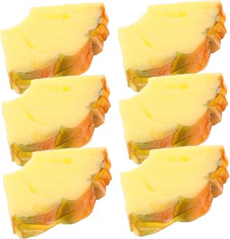 SOLUSTRE 6 Stück Teiliges Künstliche Ananas Scheiben aus Kunststoff Realistische Künstliche Fruchtdeko Vielseitige Fotorequisiten für Dekoration DIY Bastelproj