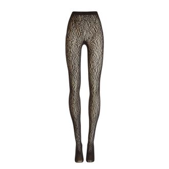 Wolford Femme, Sous-v&ecirc;tements, Brun, Taille: 44 FR Collant r&eacute;sille floral