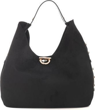 Liu Jo Femme, Sacs, Noir, Taille: ONE Size Grand sac hobo avec logo et clous