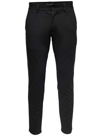 Only & Sons Herren Chino Hose ONSMARK - Slim Fit - Schwarz Grau Blau Grün, Größe:34W / 36L, Farbe:Black 22010209