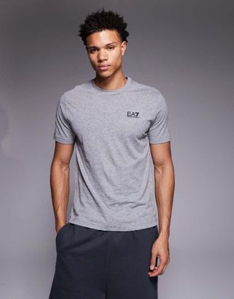 Emporio Armani Armani - EA7 Train Core - T-Shirt in Blau mit Logo-Grau