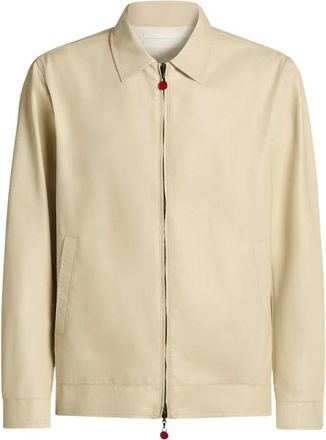 Kiton Homme, Vestes, Beige, Taille: 2XL Lambskin Bomber Jacket