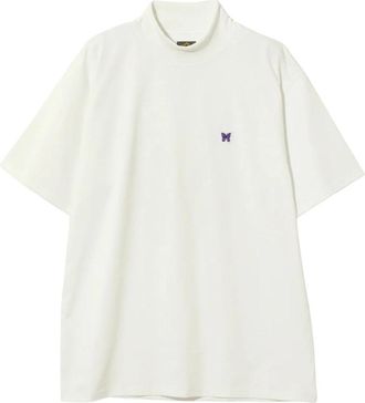 Needles Homme, Tops, Blanc, Taille: L Polo &agrave; col montant