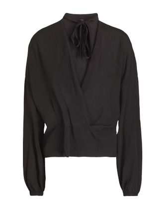 8 by YOOX VISCOSE V-NECK BLOUSE