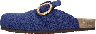 Maliparmi Maliparmi, Femme, Chaussures, Bleu, Taille: 41 EU Sabots en Coton Crochet&eacute;