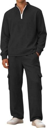 Generic Surv&ecirc;tement De Sport Pour Hommes, Sweat &Agrave; Capuche &Agrave; Manches Longues Et Pantalon Ensemble De 2 Pi&egrave;ces, Baggy Et Confortable, Tenue De Jogging Decontrac