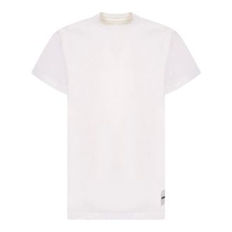 Jil Sander Homme, Tops, Blanc, Taille: M T-shirts Blancs en Coton 3-Pack
