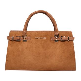 Carlo Colucci Femme, Sacs, Brun, Taille: ONE Size Suede Handbag