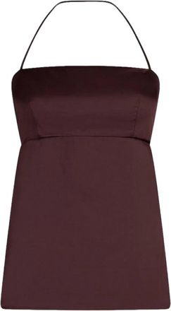 Liu Jo Femme, Tops, Brun, Taille: 38 FR Top en satin &agrave; une &eacute;paule