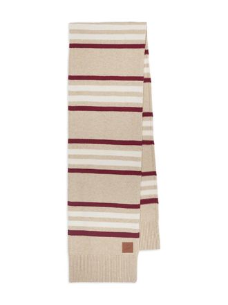 Maison Kitsun&eacute; Schal mit Logo-Patch - Nude