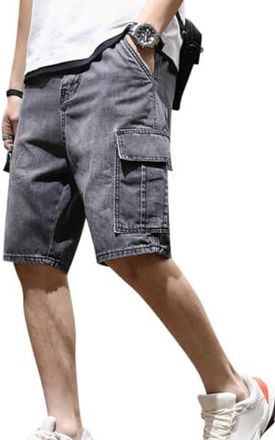 Onsoyours Pantalon Slim Short en Jean Homme Mode Court Denim Casual Coupe Musculation Mens Outdoor Court Pants pour Hommes LâChe Pantalon Court Chic Mode Confor