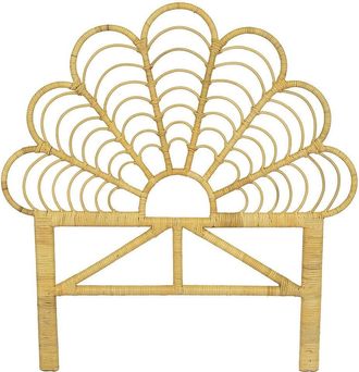 Vente-Unique Bett-Kopfteil 110 cm - Rattan - Holzfarben - FLOSIA