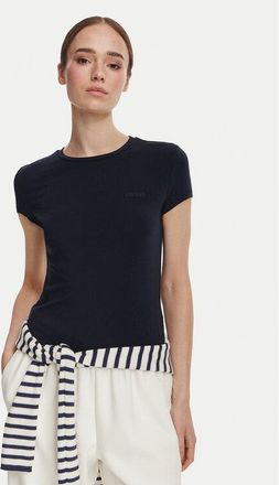 Guess T-Shirt V6YI24 K4787 Dunkelblau Slim Fit