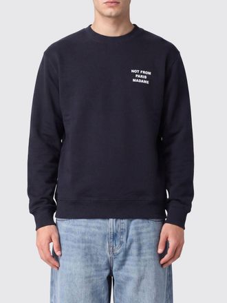 Dr&ocirc;le de Monsieur Dr&ocirc;le de Monsieur Sweat-shirt &agrave; col rond en coton avec slogan imprim&eacute; contrastant