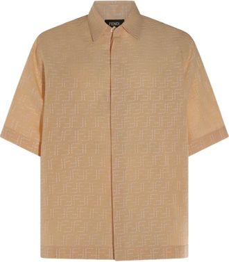 Fendi Hemd mit FF-Muster - Nude