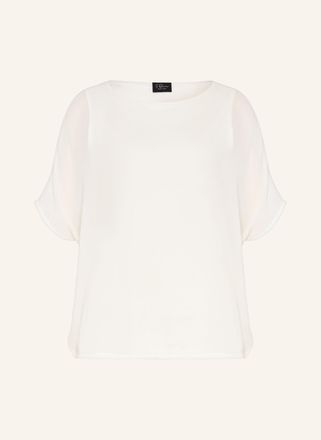 s.Oliver Black Label S.Oliver Black Label Blusenshirt Mit Plissees Und Glitzergarn weiss