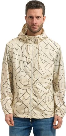 A|X Armani Exchange Homme, Vestes, Beige, Taille: 2XL Veste &agrave; capuche avec logo int&eacute;gral