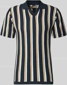 Blend Slim Fit Poloshirt mit V-Ausschnitt Modell AMOS