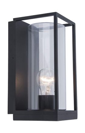 Lutec Au&szlig;enwandleuchte Flair,Wandleuchte aus Aluminium in Schwarz,1-flammige Au&szlig;enleuchte (1xE27 max. 40 Watt),Au&szlig;enleuchte mit Lichteffekt f&uuml;r Terrasse, Ga