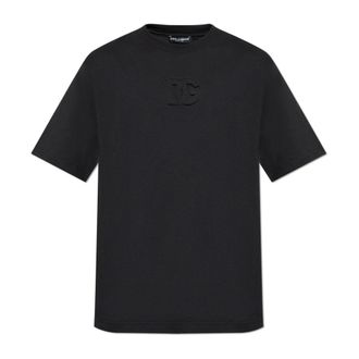 Dolce & Gabbana T-Shirt mit Logo - - Tops - Herren - Schwarzk - XL