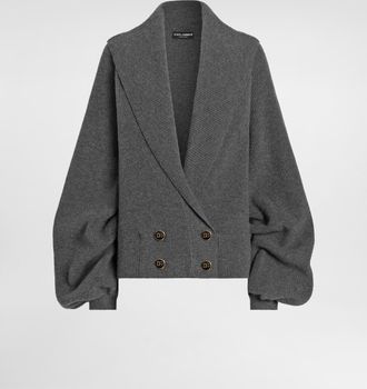 Dolce & Gabbana Cardigan Aus Halbpatentstrick - Frau Strickwaren Grau 36